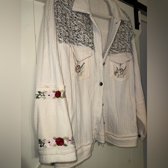 POL | Sweaters | Pol Floral Embroidered Sweater Cardigan | Poshmark